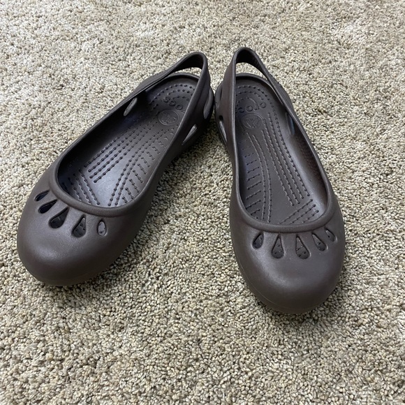 CROCS | Shoes | Crocs Ballet Flats In Chocolate Brown | Poshmark